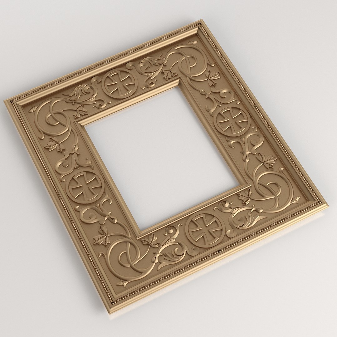 3 6 decorative frames 3d model
