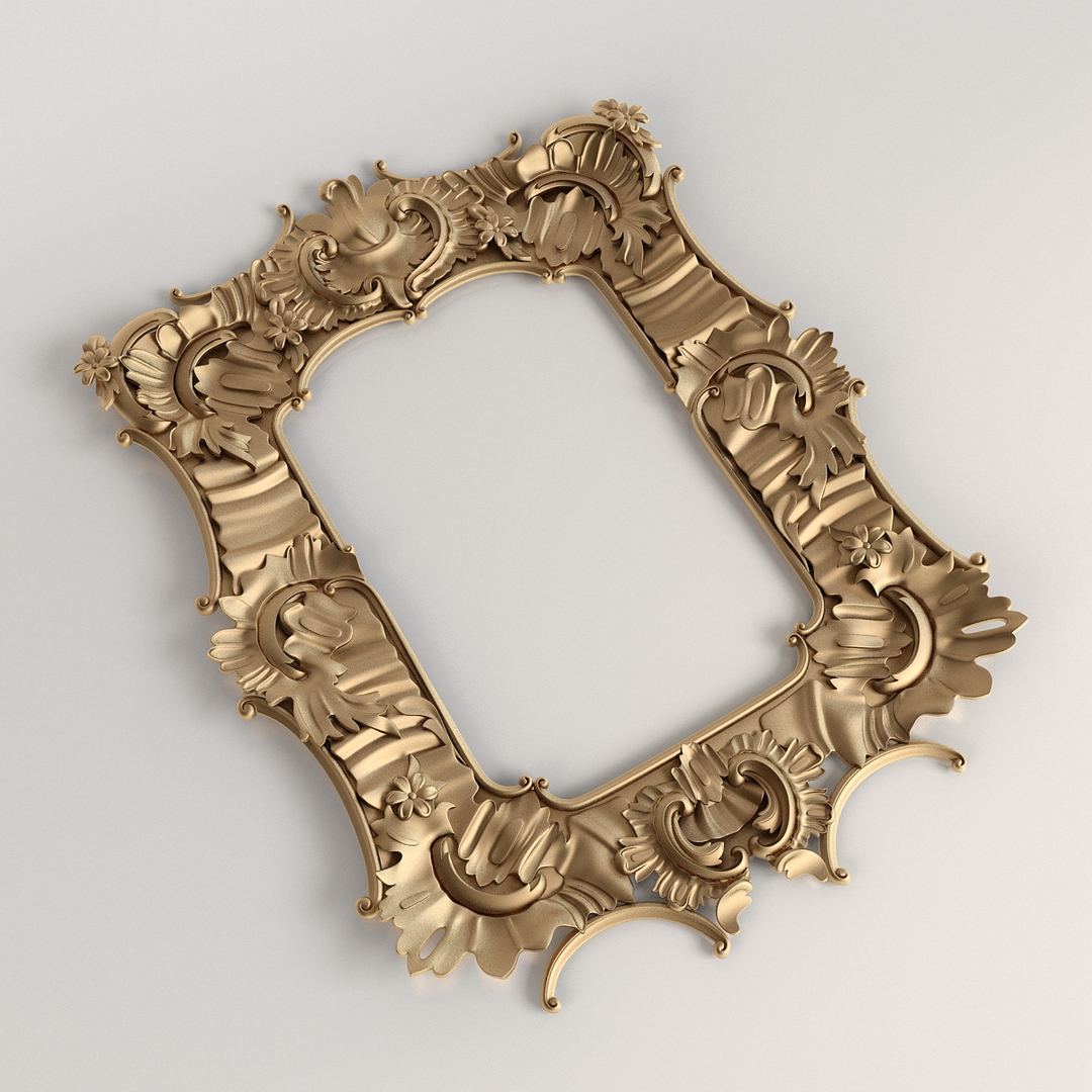 3 6 decorative frames 3d model