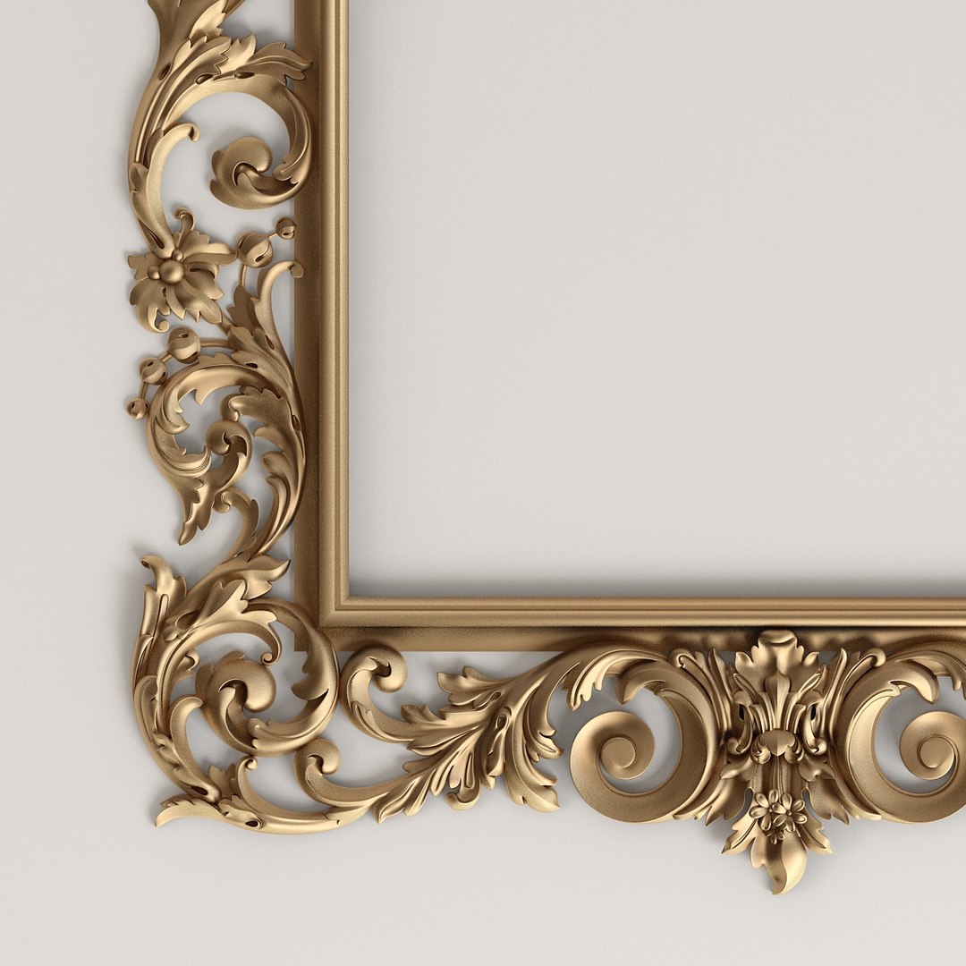 3 6 decorative frames 3d model