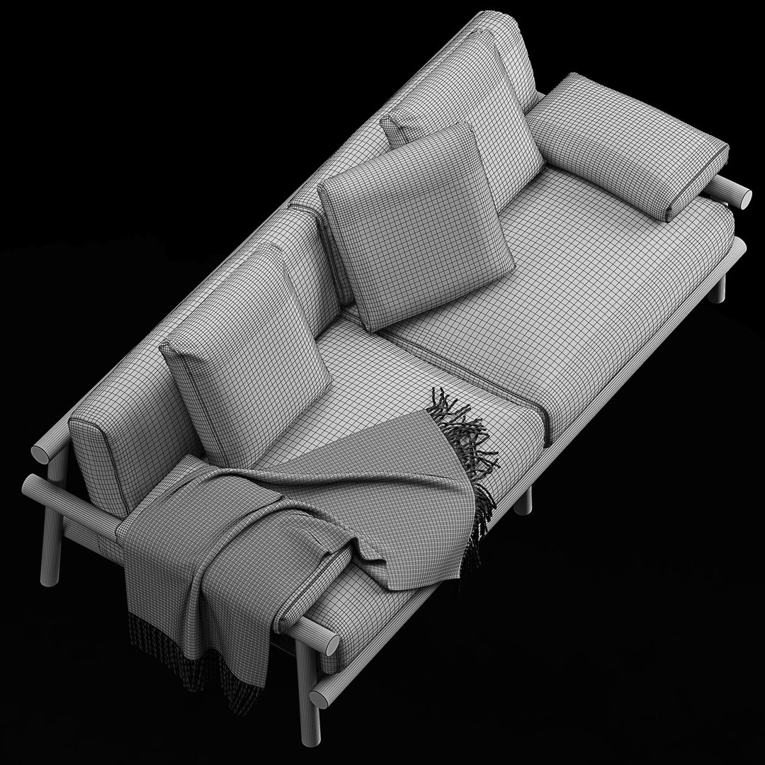 BeB Italia Ayana Sofa 2 Seats 3D Model - TurboSquid 1727702