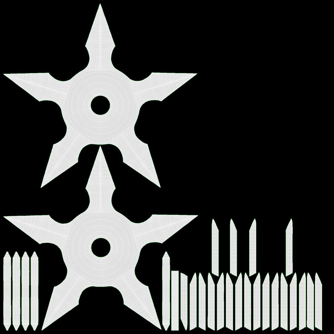 Shuriken Throwing Ninja Knife 02 3D Model - TurboSquid 1856435