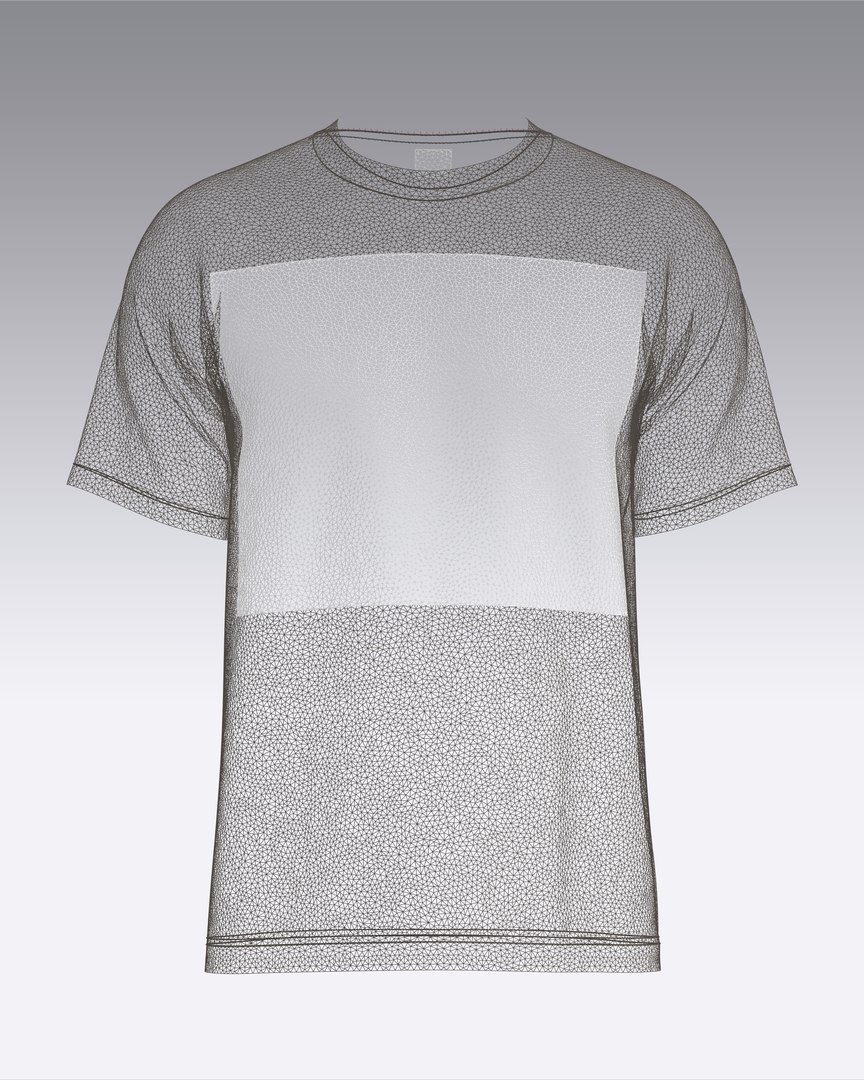 Mens Basic T-shirt With Chest Print Based On Basketball 3D Model ...