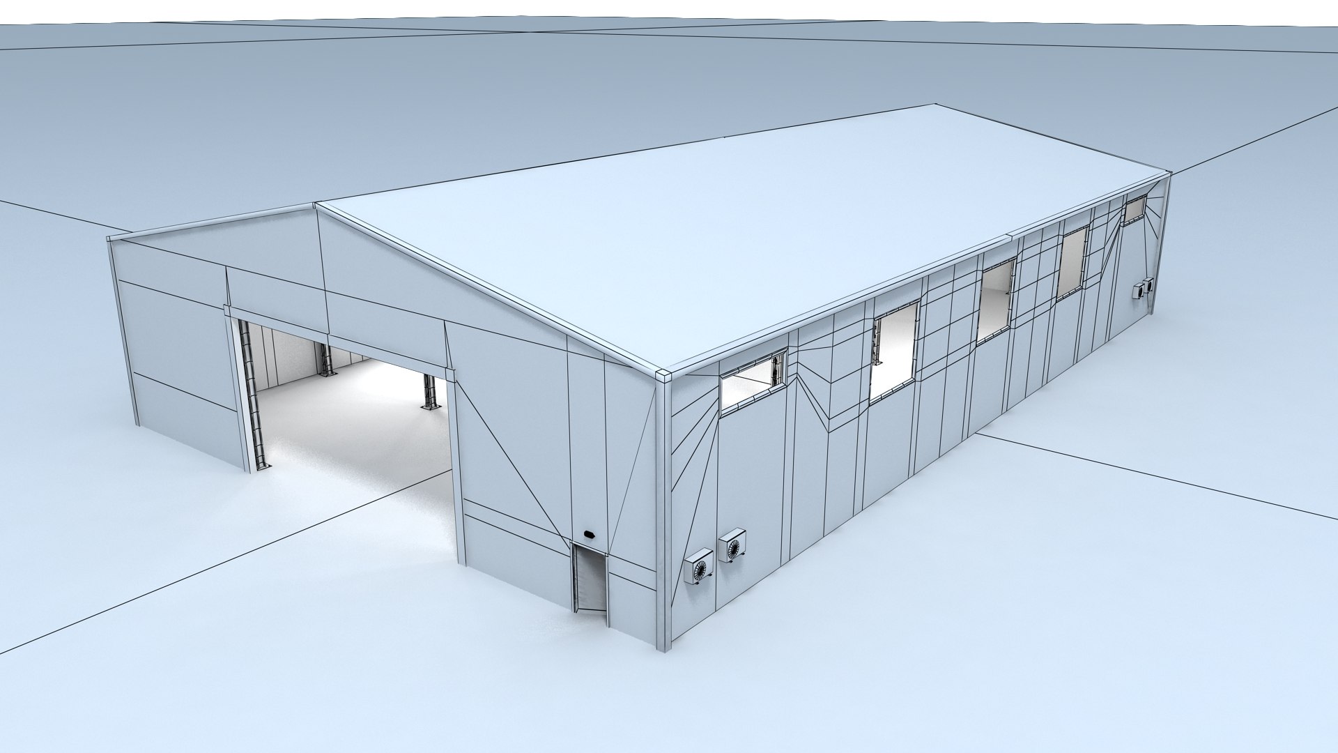 3D model warehouse hangar - TurboSquid 1661844