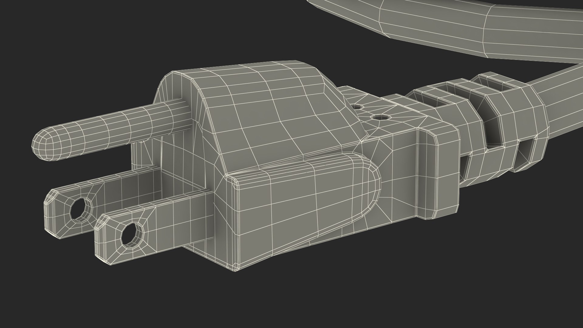 3D PC Power Cord American - TurboSquid 1942060