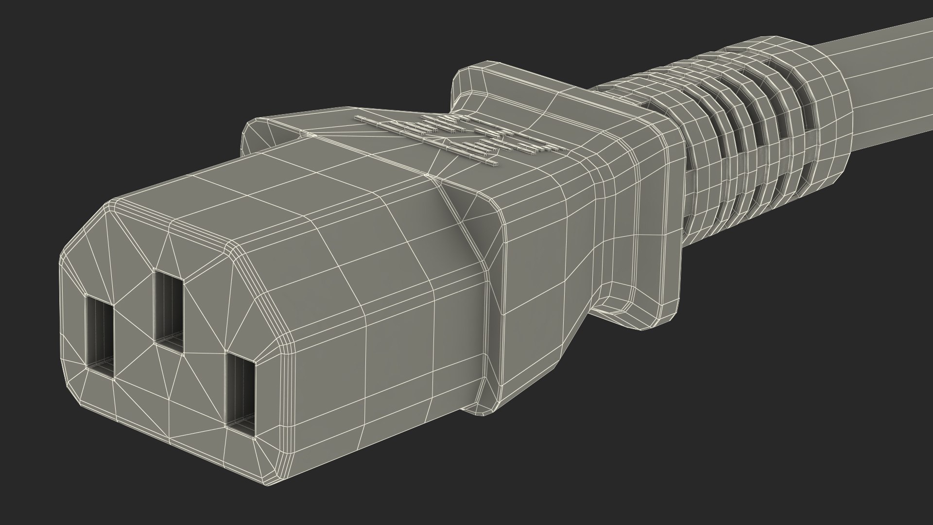 3D PC Power Cord American - TurboSquid 1942060