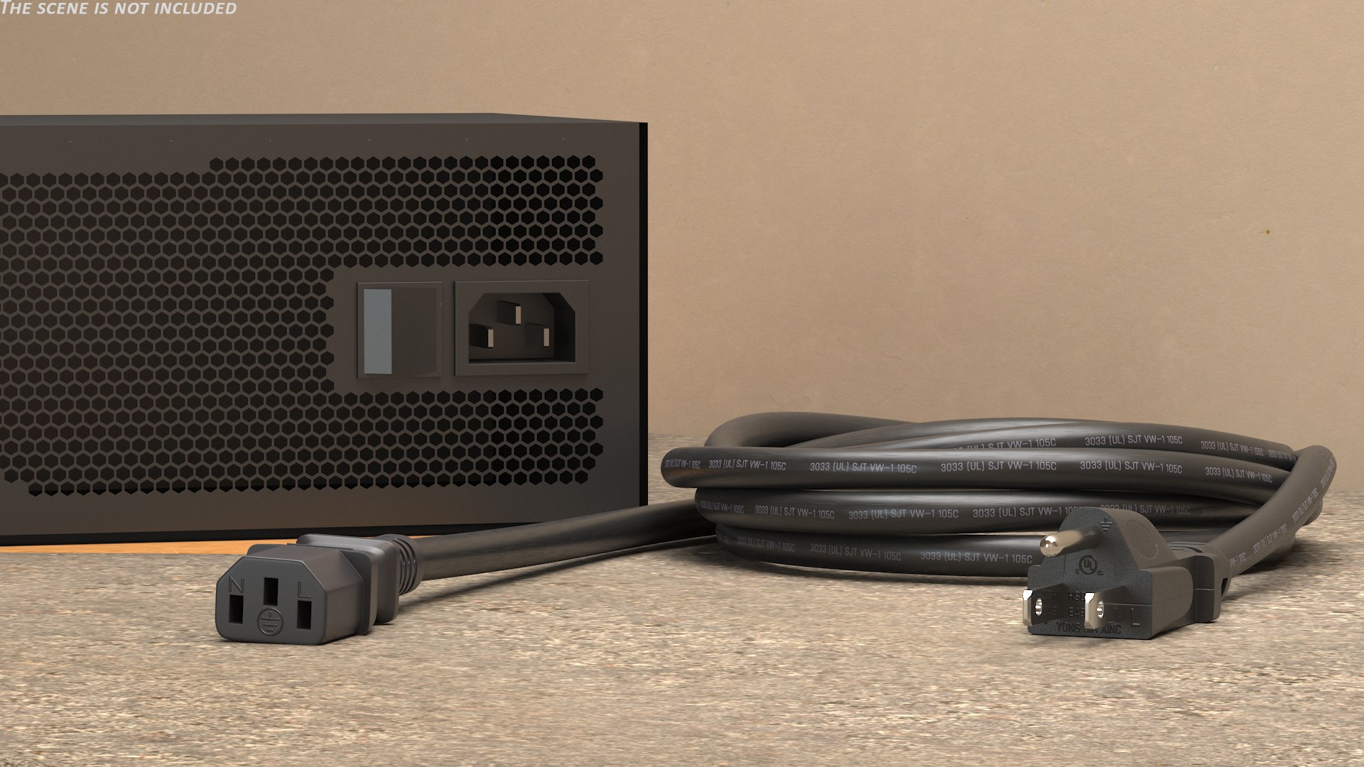 3D PC Power Cord American - TurboSquid 1942060