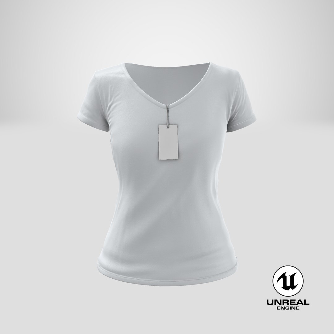 Female V Neck Worn 3D - TurboSquid 1194635