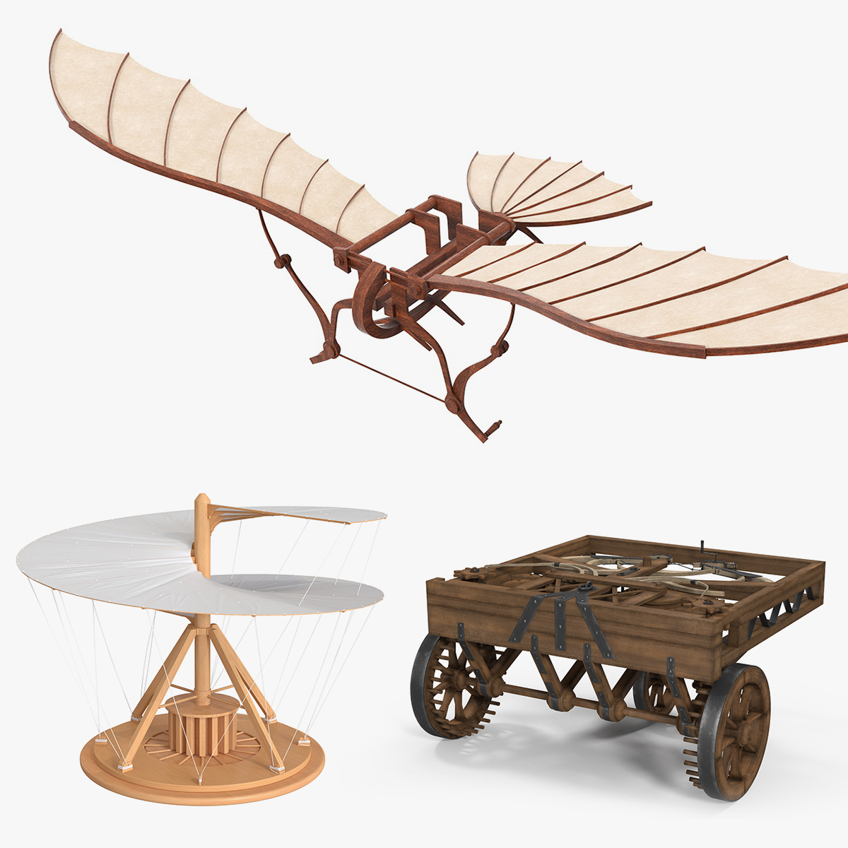 3D leonardo da vinci vehicles - TurboSquid 1428154