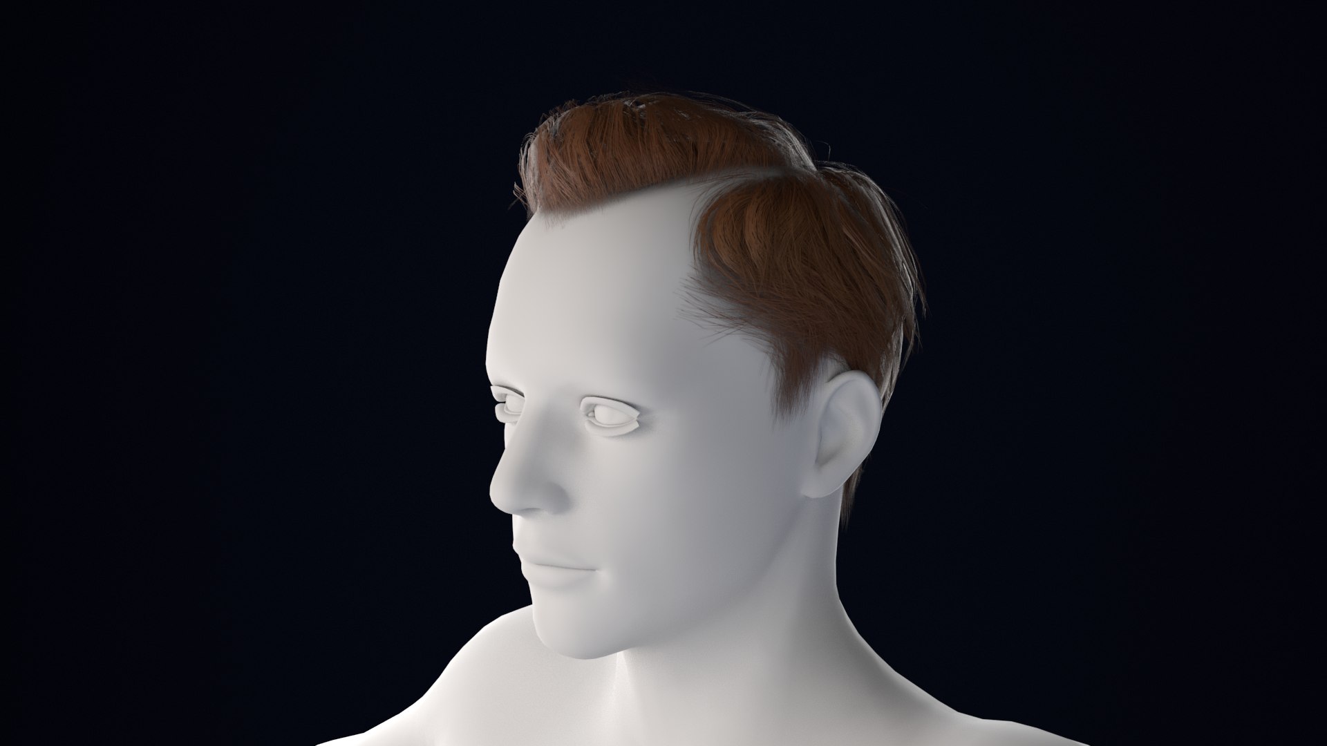 3D Model Realistic Male Hair - TurboSquid 2425501