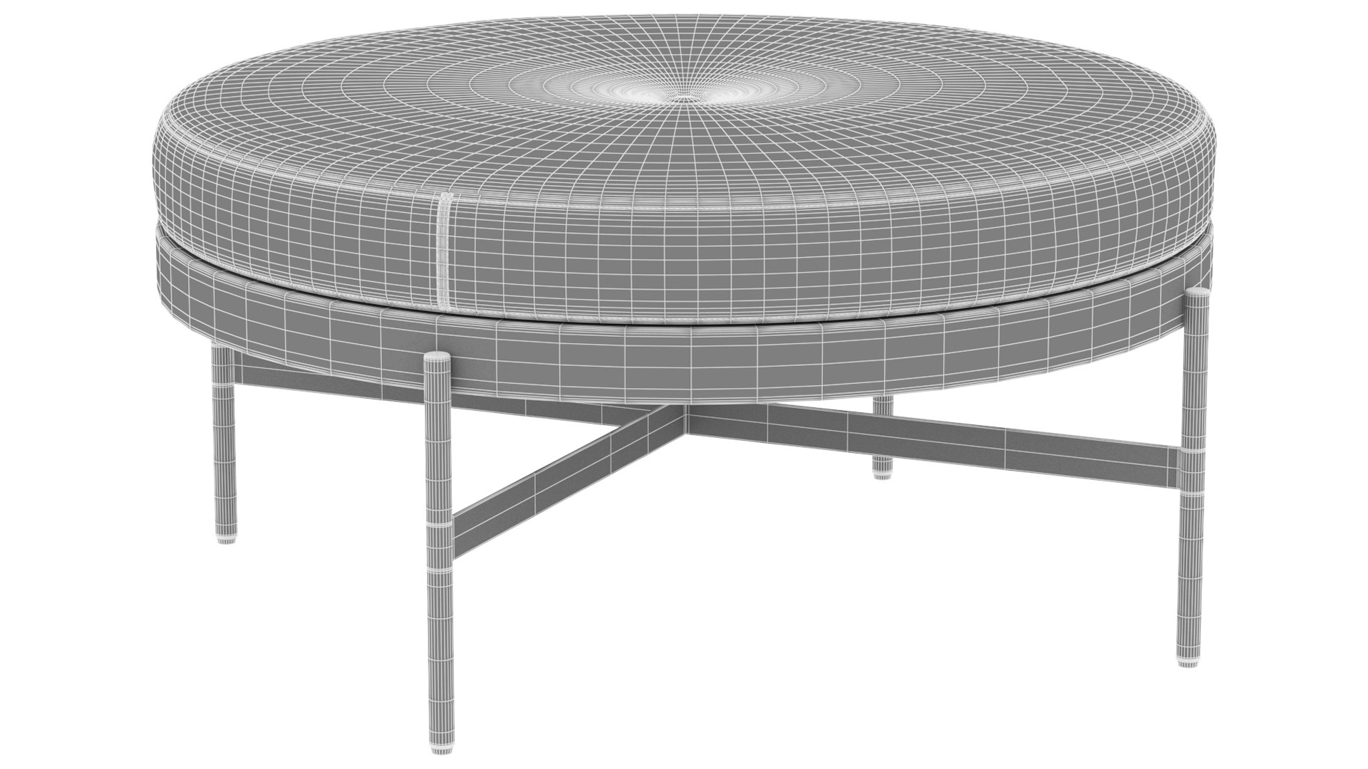 Edwyn Round Ottoman by Four Hands 3D model - TurboSquid 2145887
