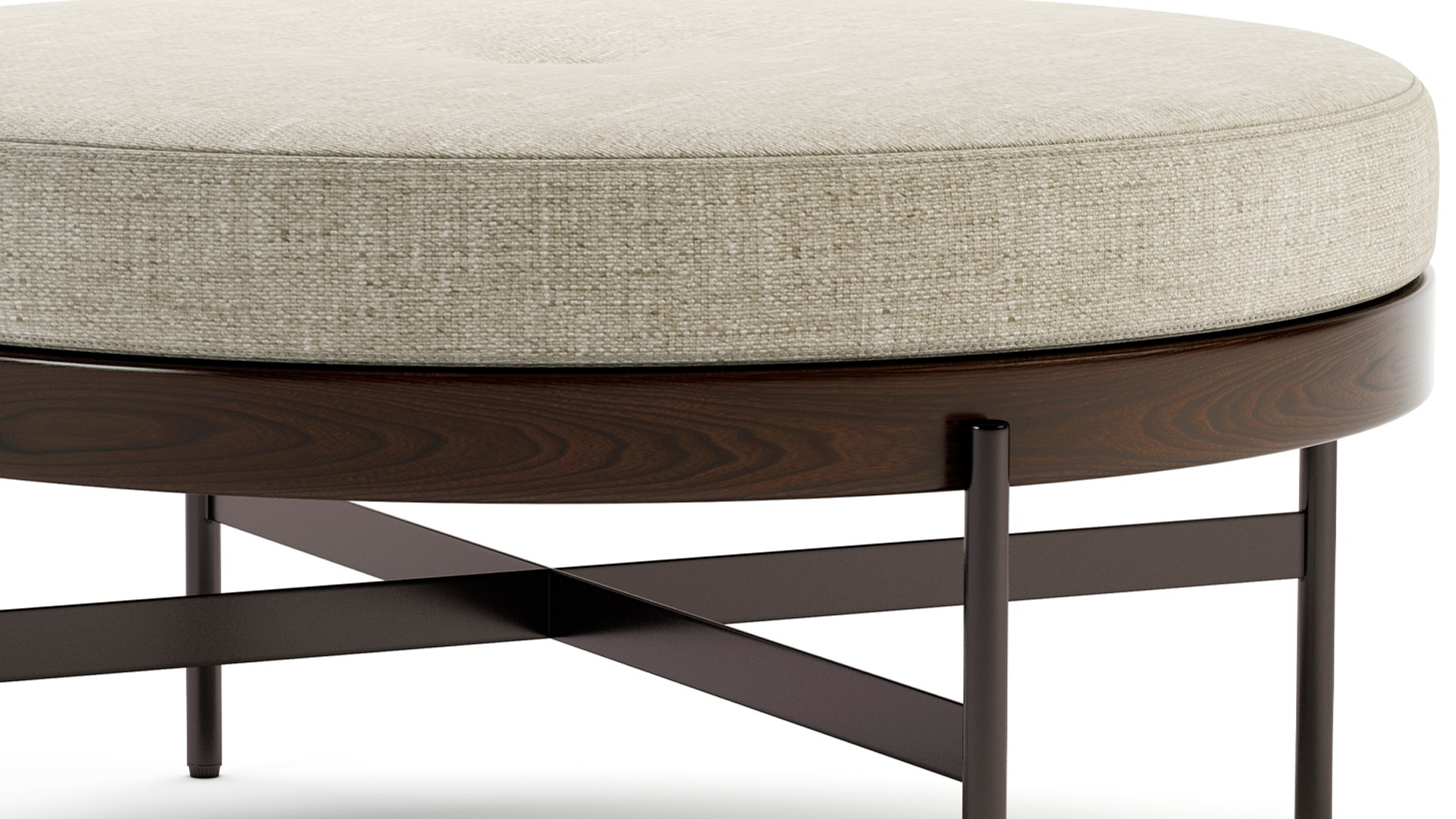 Edwyn Round Ottoman by Four Hands 3D model - TurboSquid 2145887