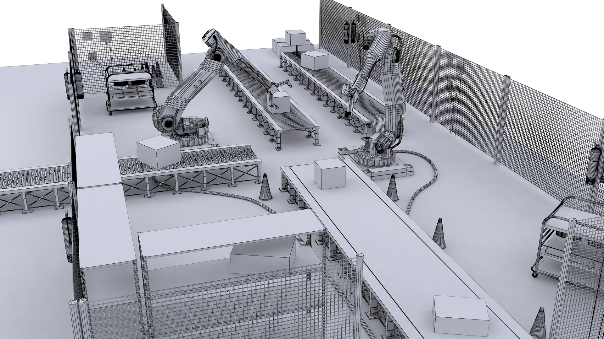 3D robot automation cell - TurboSquid 1713125