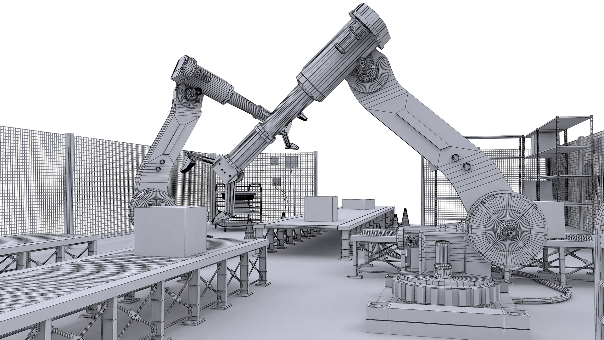 3D robot automation cell - TurboSquid 1713125