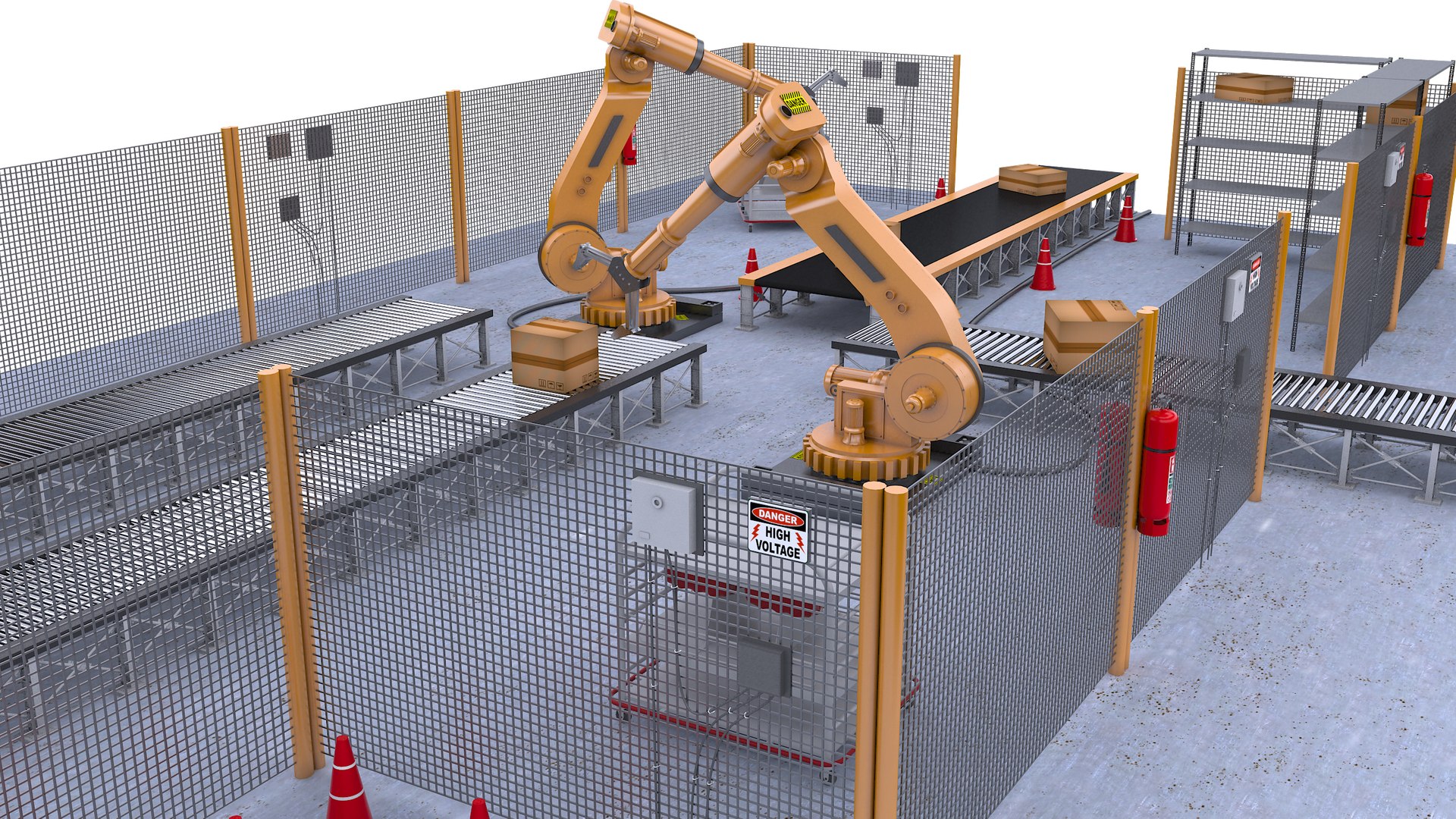 3D Robot Automation Cell - TurboSquid 1713125