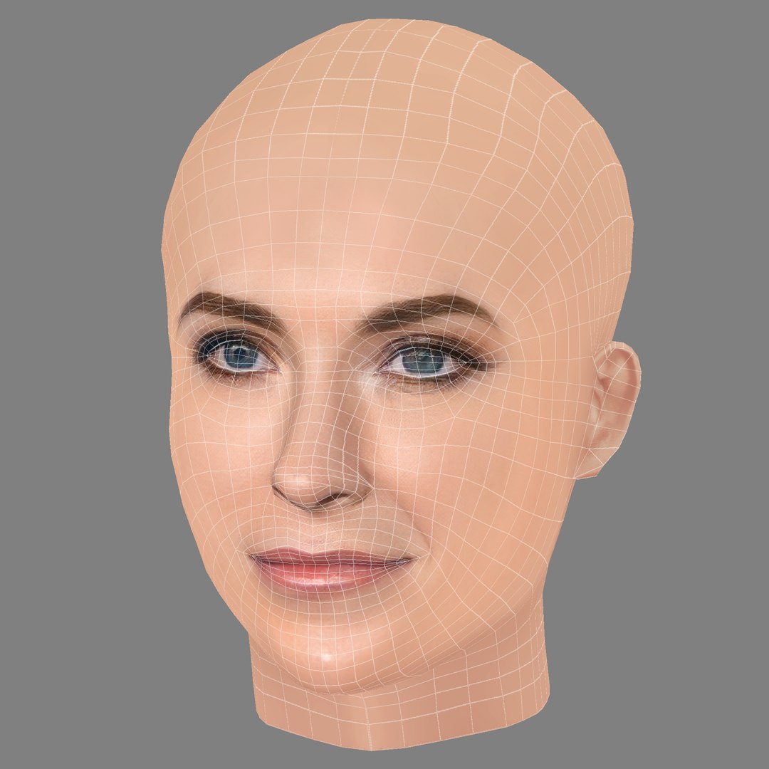 3D Bridget Regan Head - No Hair - Low Poly Head For Game - TurboSquid ...