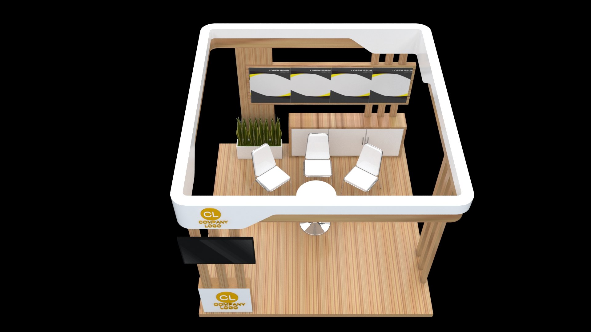 Booth 3x3 3D - TurboSquid 1383471