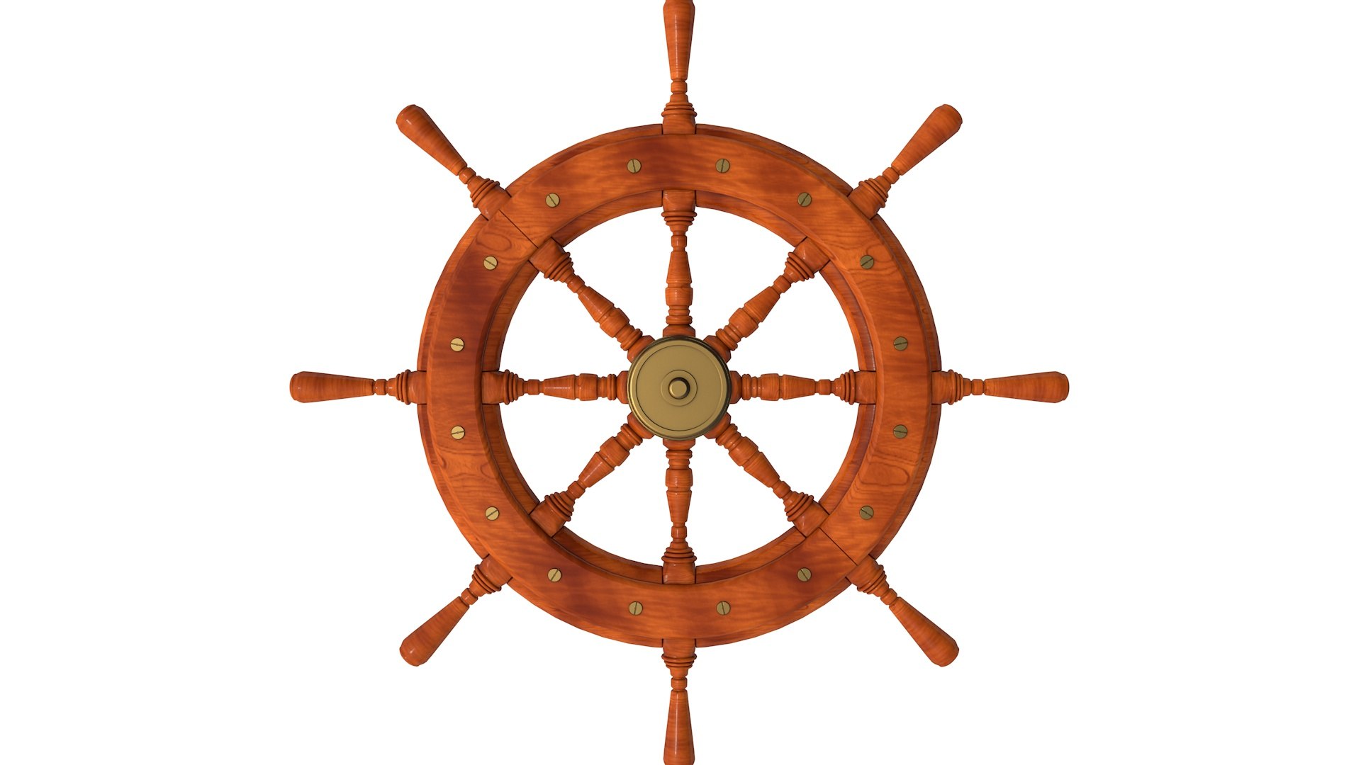 3D Model Wooden Helm Wheel - TurboSquid 1832374