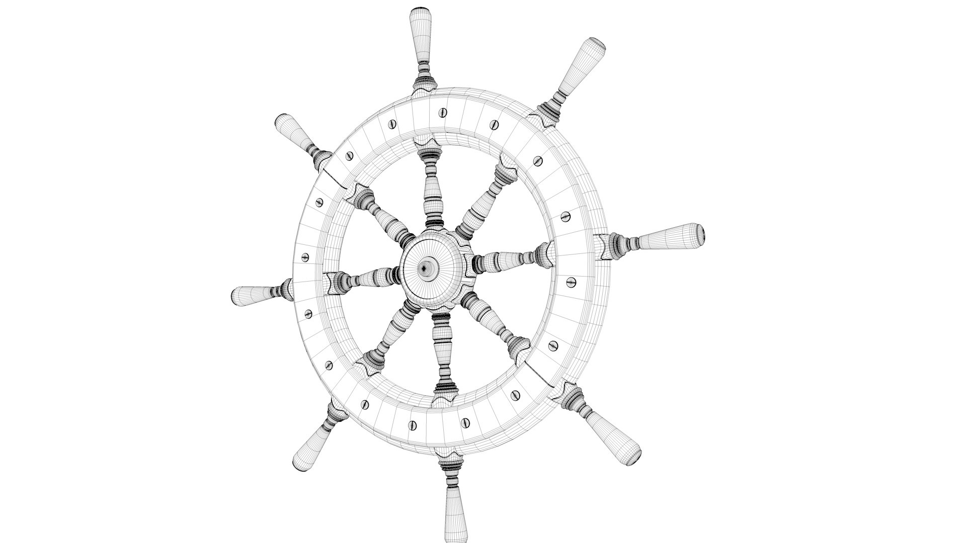 3D Model Wooden Helm Wheel - TurboSquid 1832374