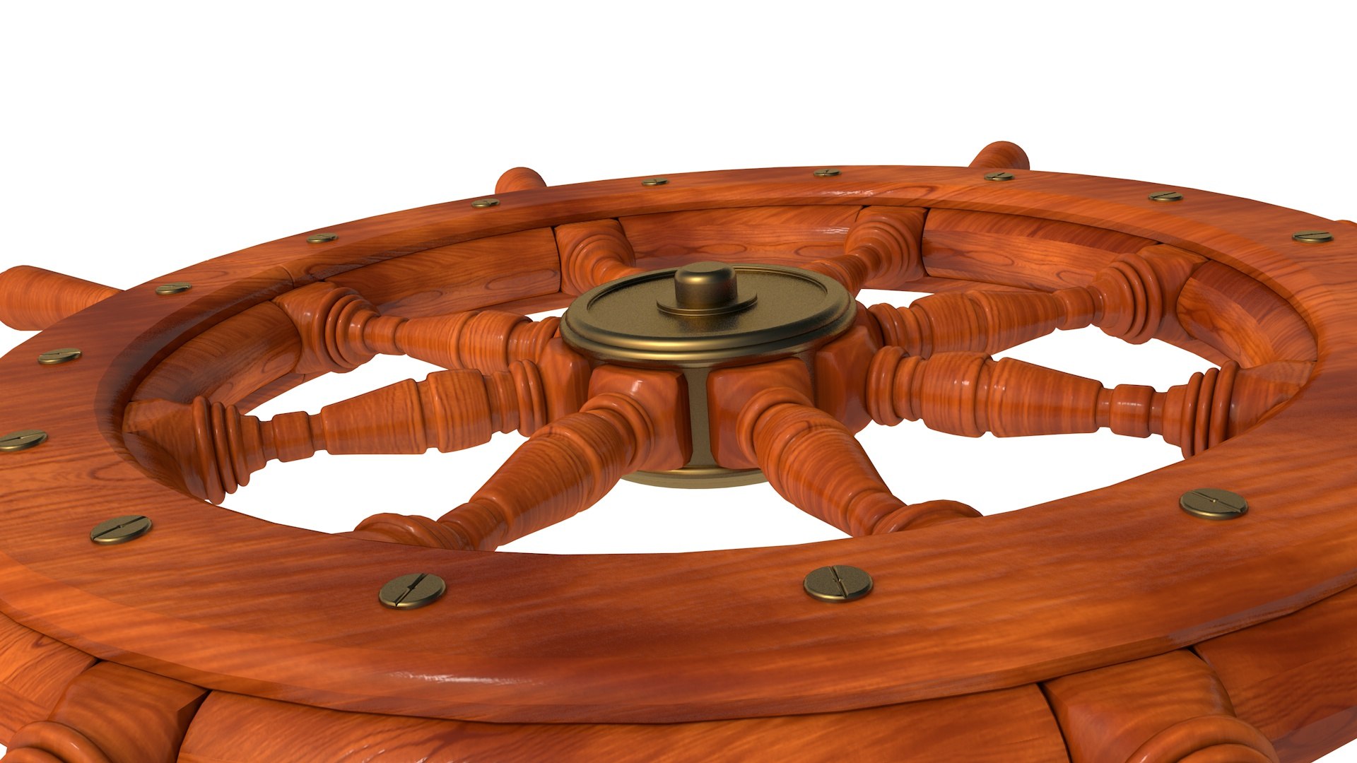 3D Model Wooden Helm Wheel - TurboSquid 1832374