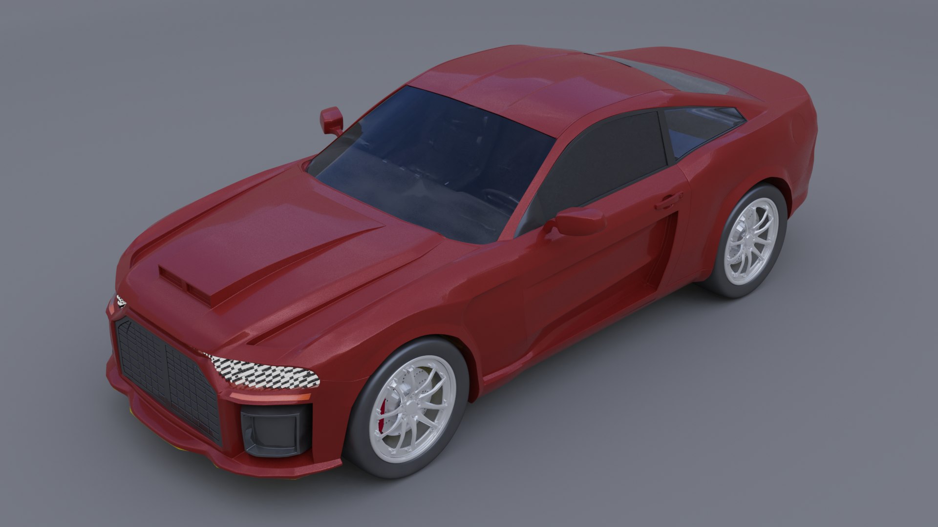 3D generic muscle car model - TurboSquid 1543825