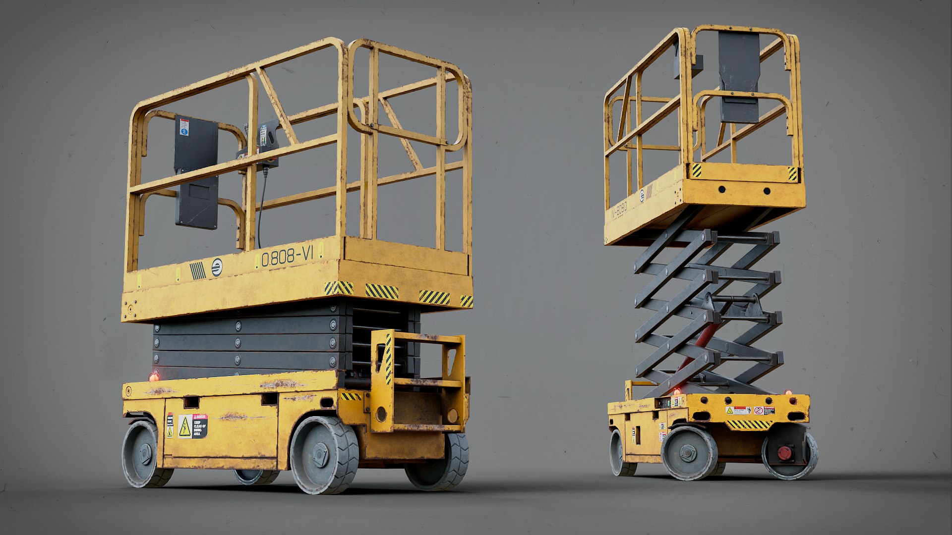 3D Animated Scissor Lift Realtime - TurboSquid 2218664