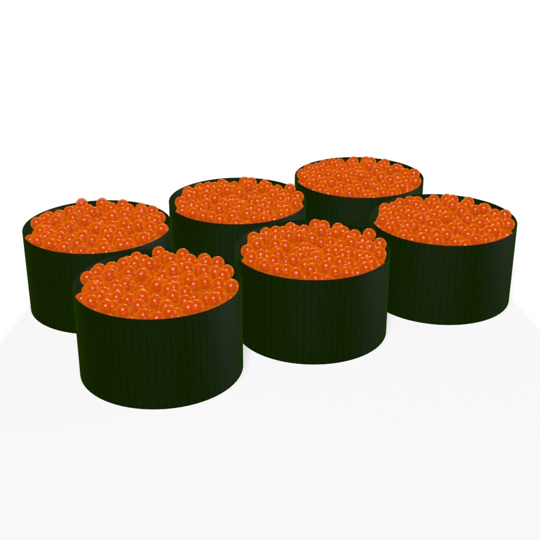 Roe sushi roll japanese 3D - TurboSquid 1467457