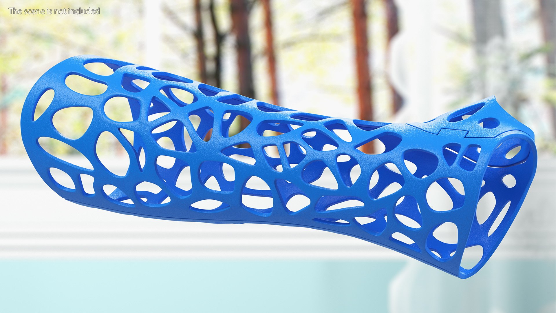 3D 3D-Printed Orthopedic Cast Hand Blue - TurboSquid 1900338