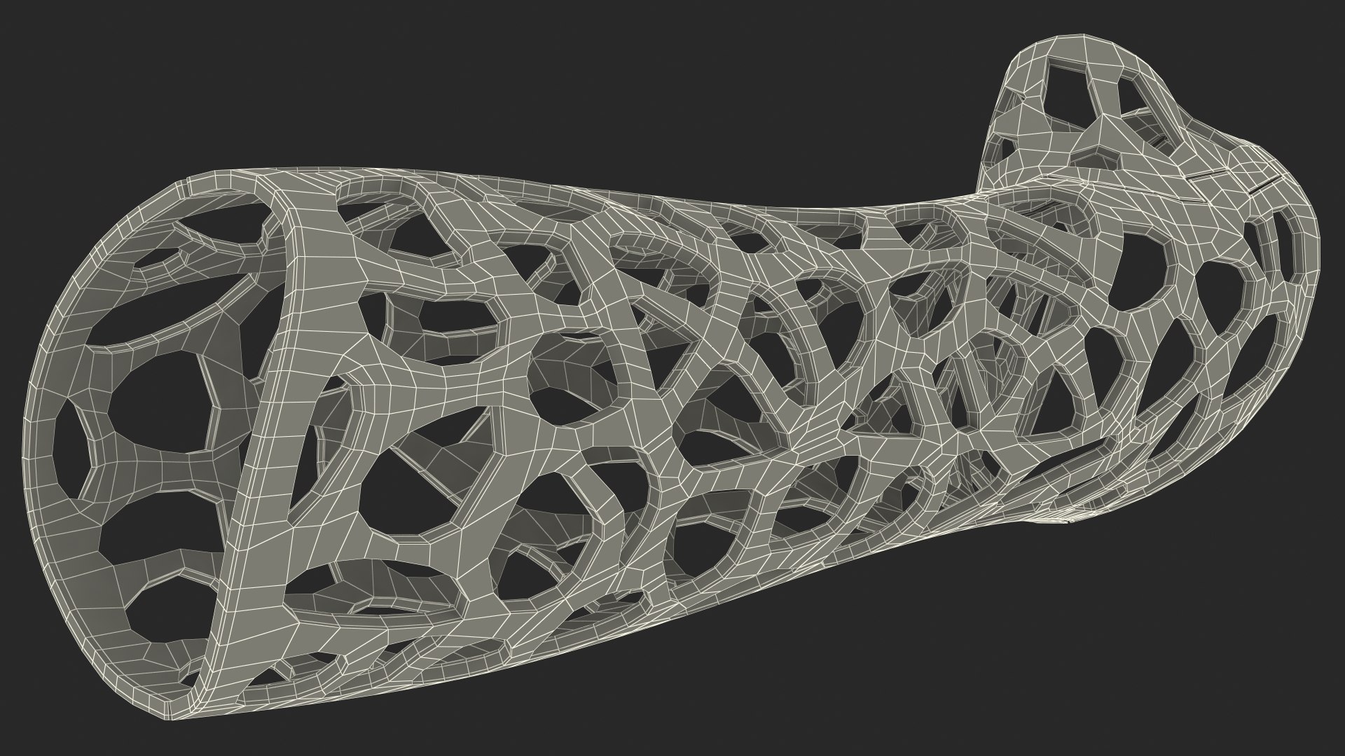 3D 3D-Printed Orthopedic Cast Hand Blue - TurboSquid 1900338