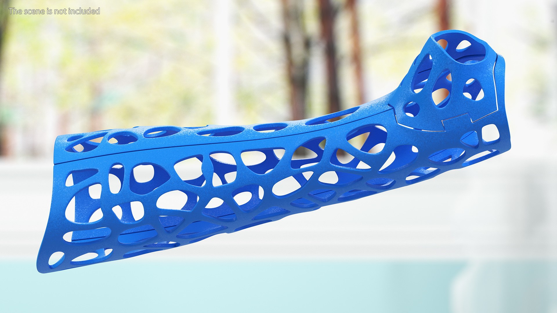 3D 3D-Printed Orthopedic Cast Hand Blue - TurboSquid 1900338