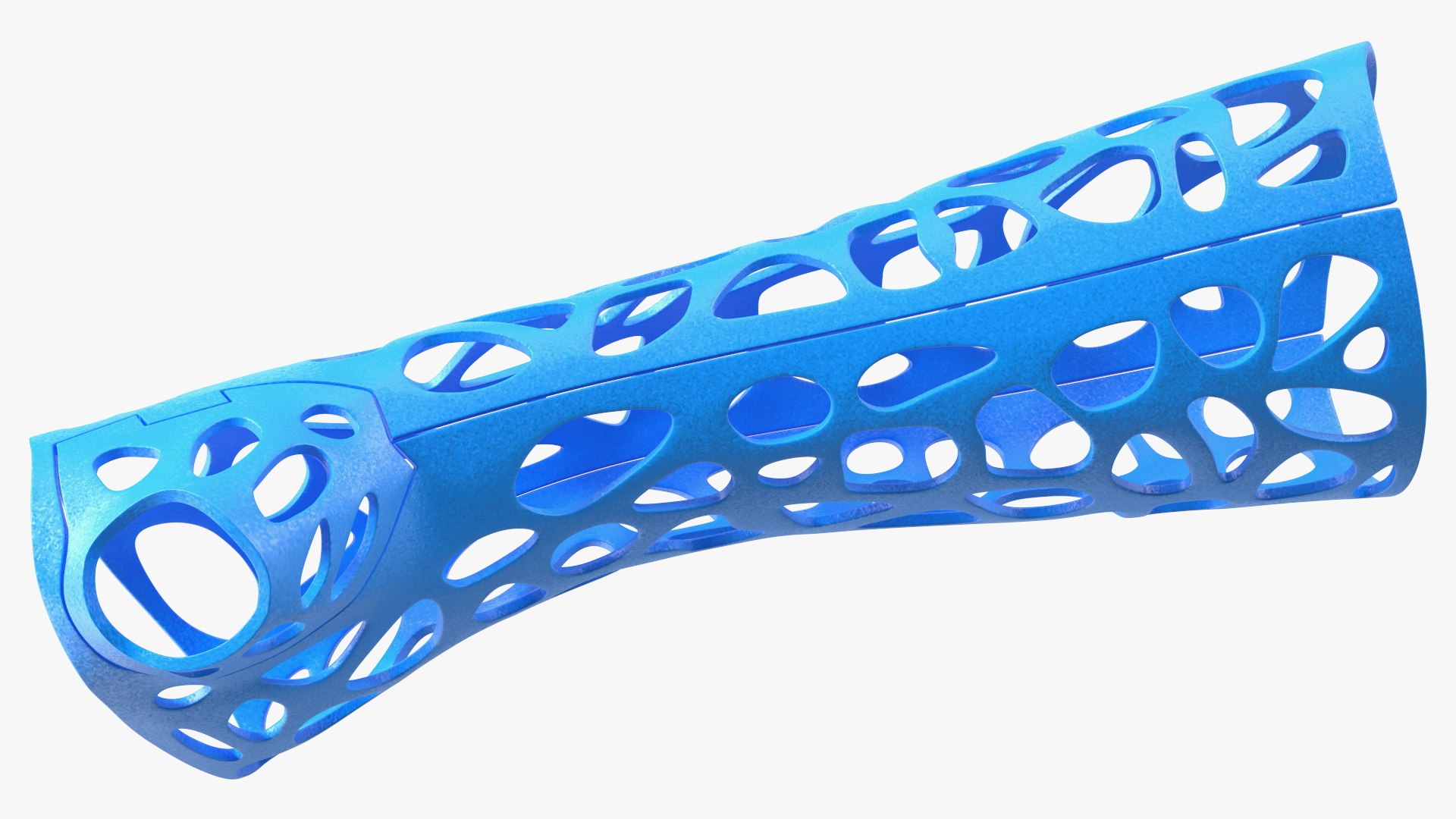 3D 3D-Printed Orthopedic Cast Hand Blue - TurboSquid 1900338