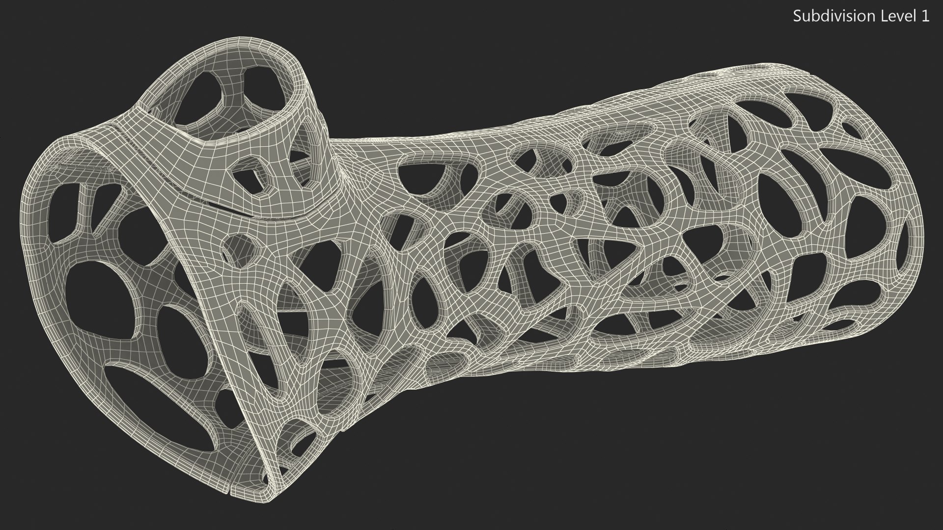 3D 3D-Printed Orthopedic Cast Hand Blue - TurboSquid 1900338