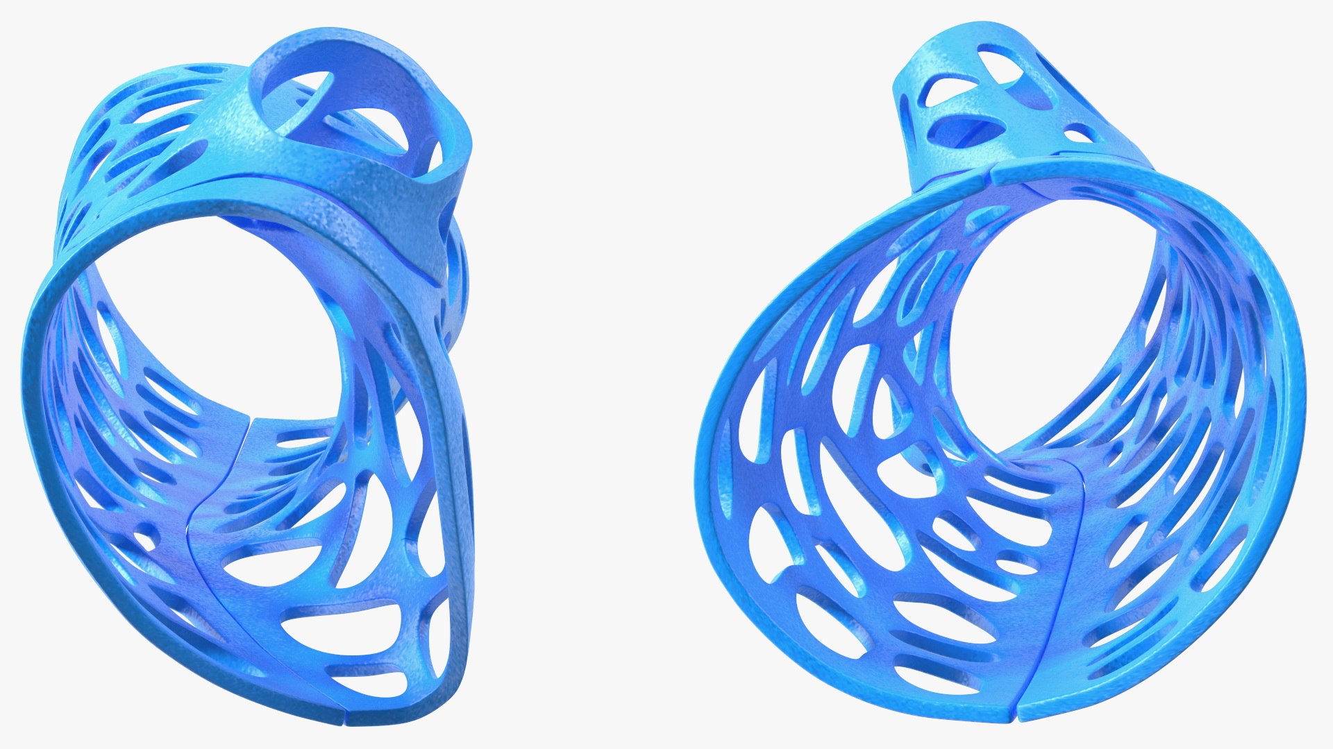 3D 3D-Printed Orthopedic Cast Hand Blue - TurboSquid 1900338