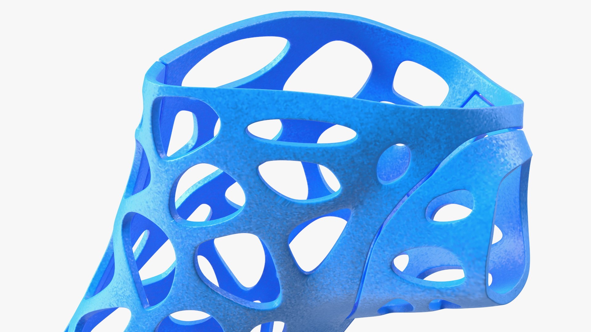 3D 3D-Printed Orthopedic Cast Hand Blue - TurboSquid 1900338