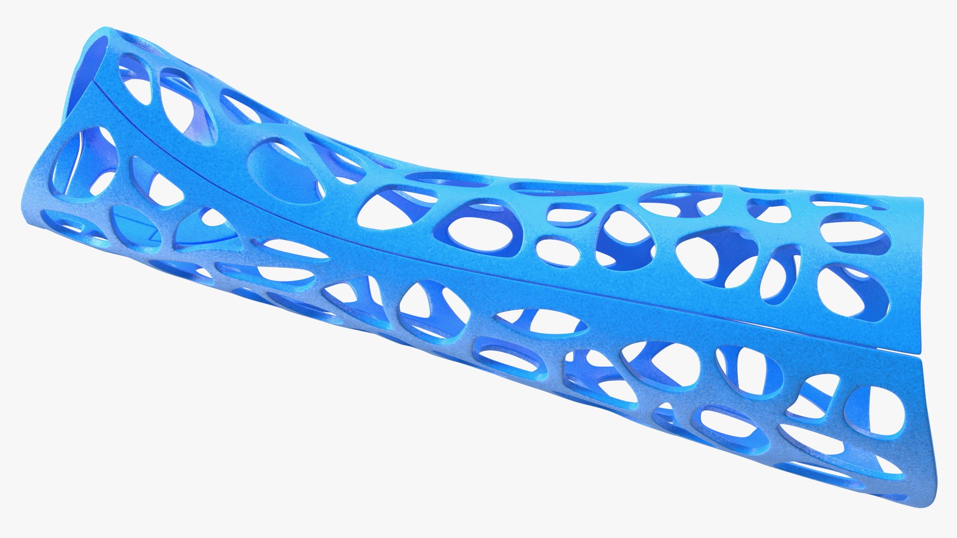 3D 3D-Printed Orthopedic Cast Hand Blue - TurboSquid 1900338