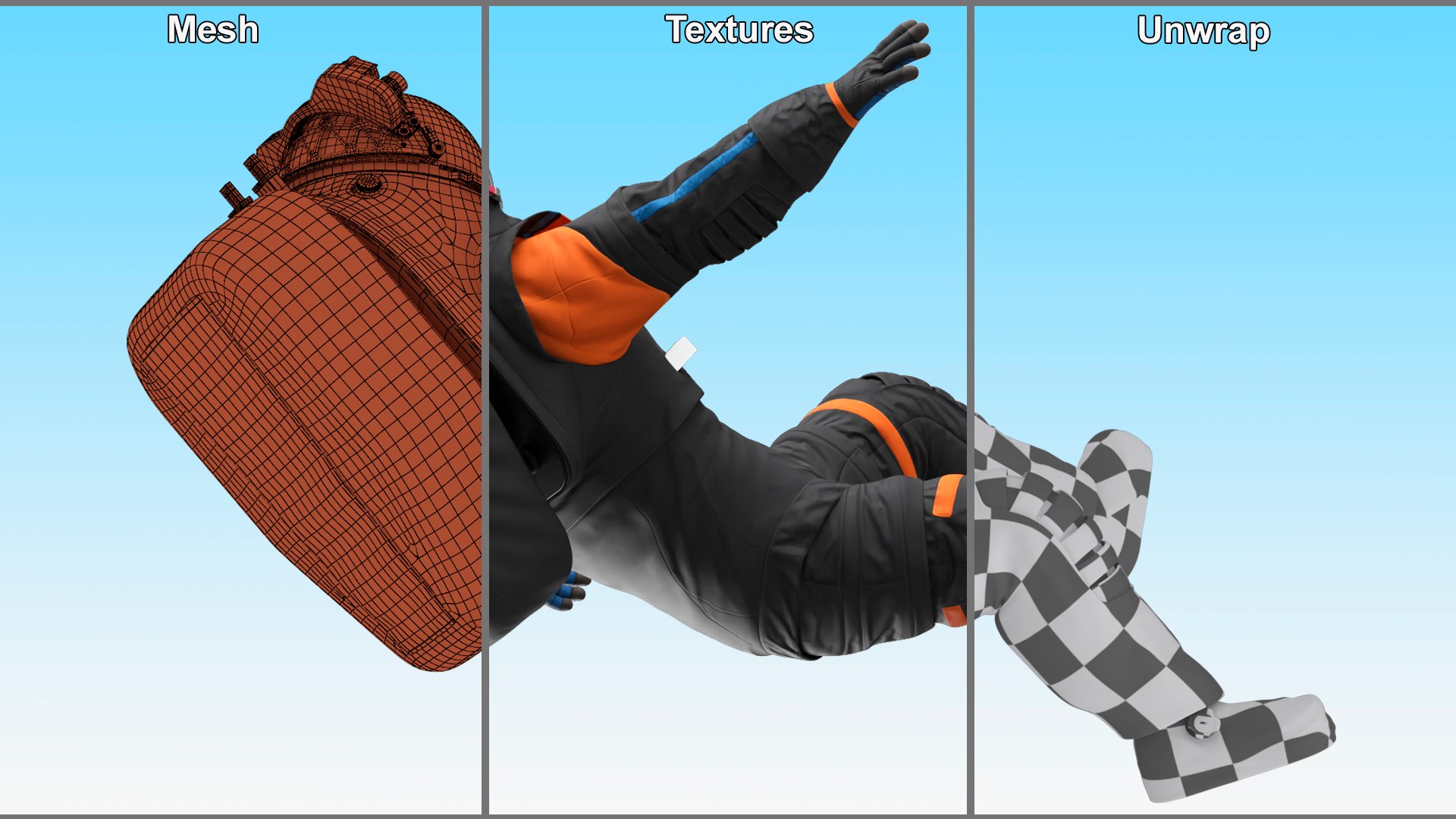 Astronaut Falling Pose 3D Model - TurboSquid 2282236