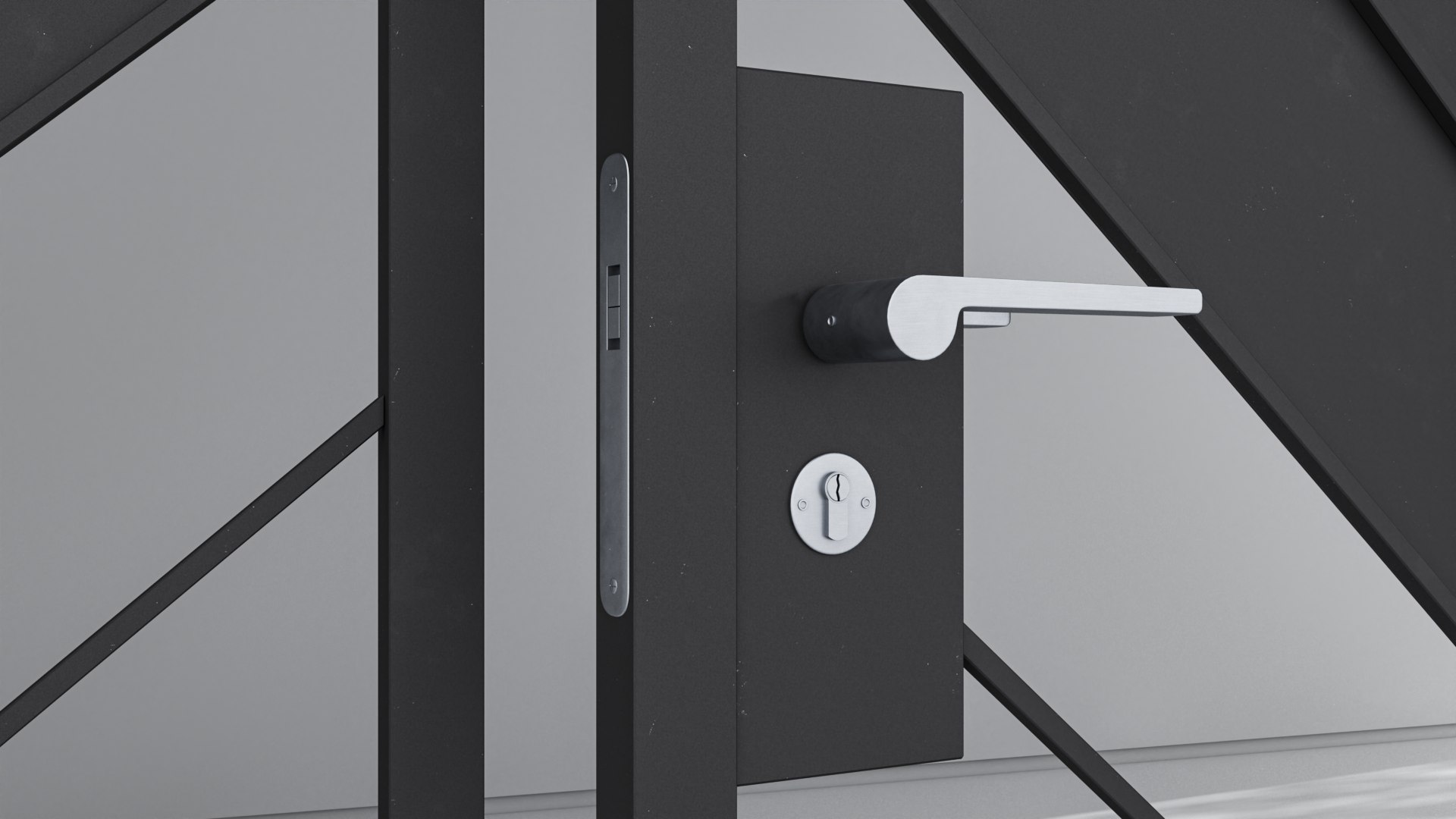 Aluminium Door 25 3D Model - TurboSquid 2008737