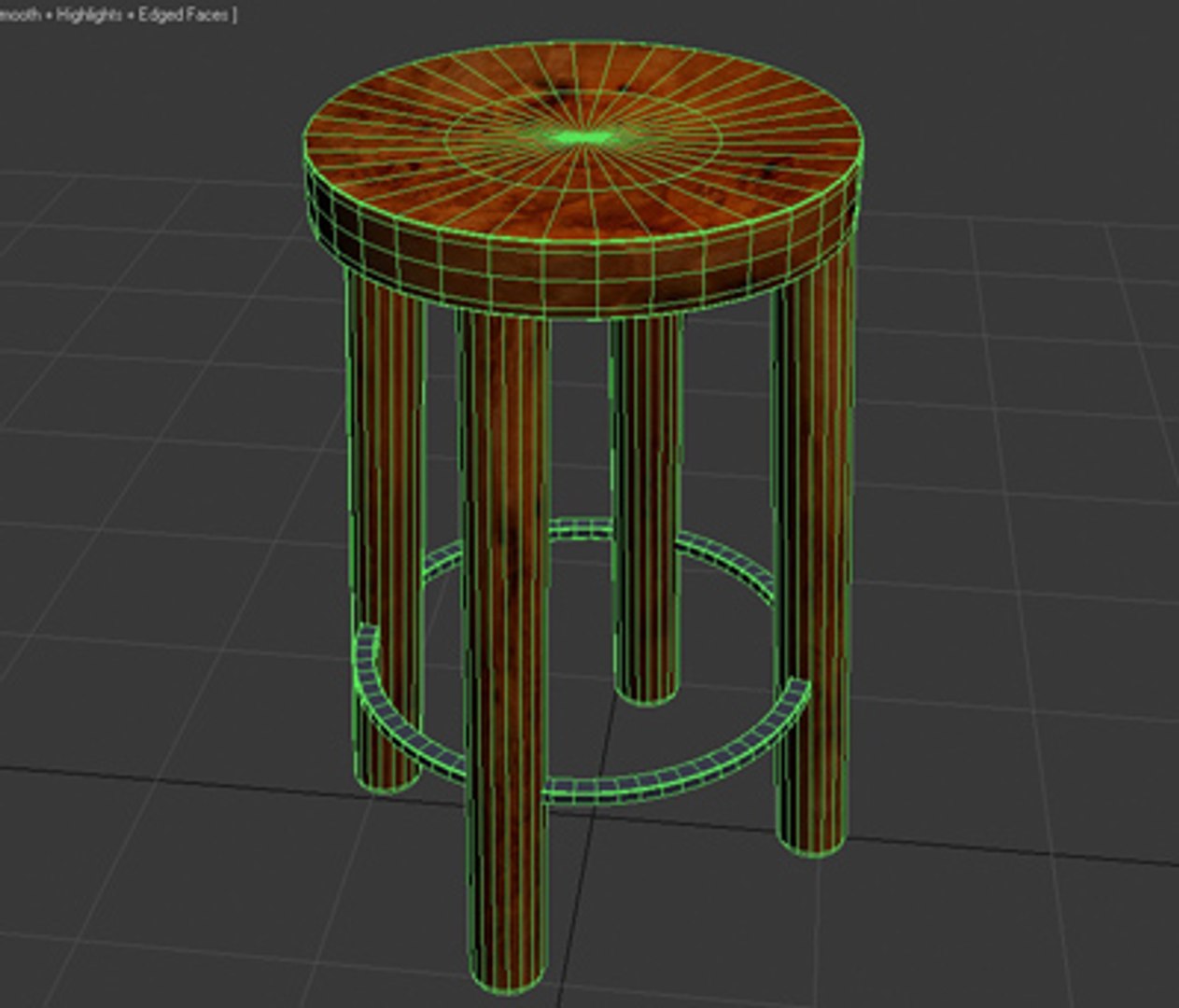 Wooden Stool Design Wood 3d 3ds
