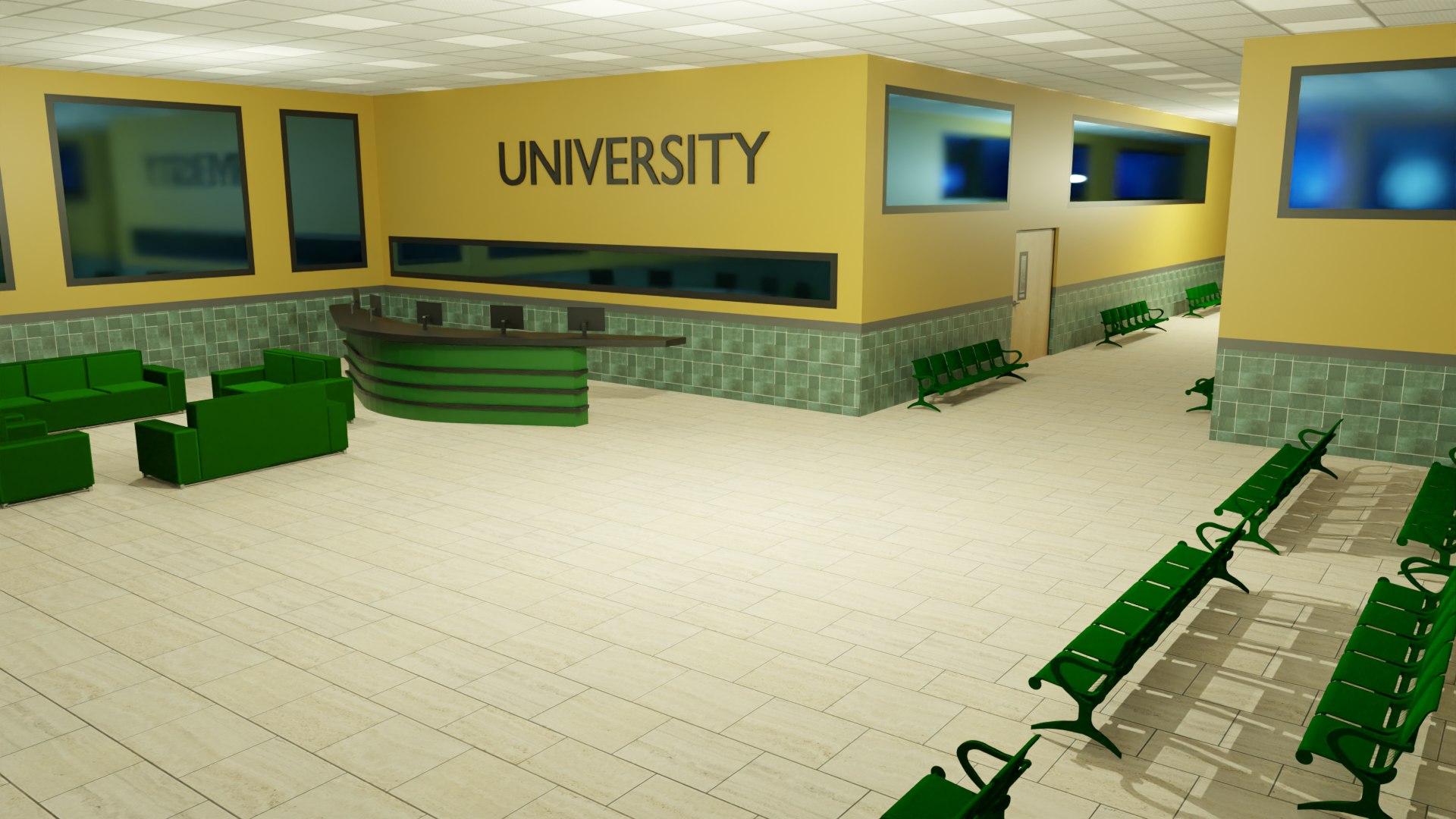 3D Model University Interior - TurboSquid 2140290