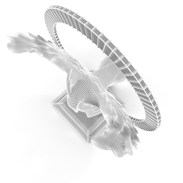 3d model golden phoenix statue