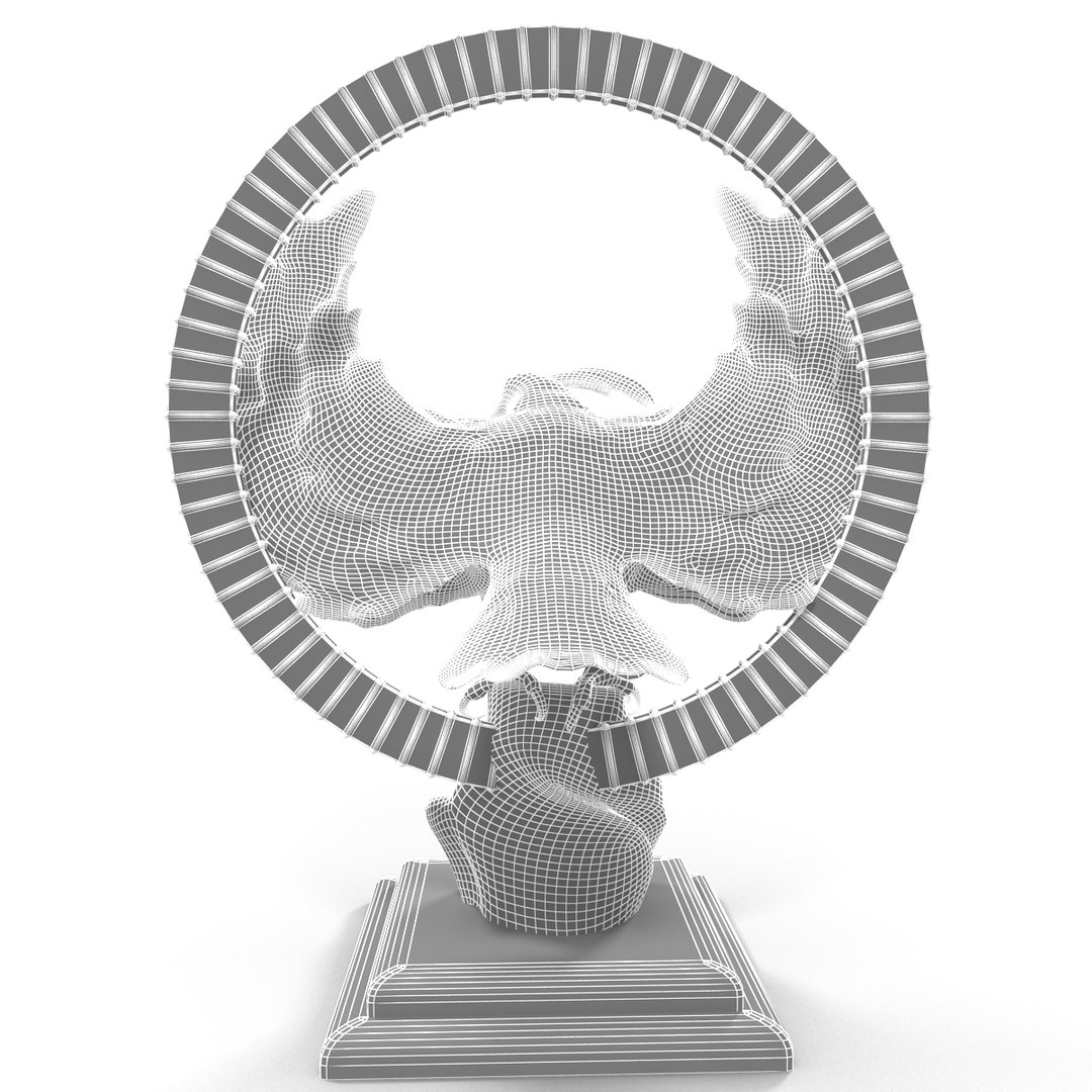 3d Model Golden Phoenix Statue