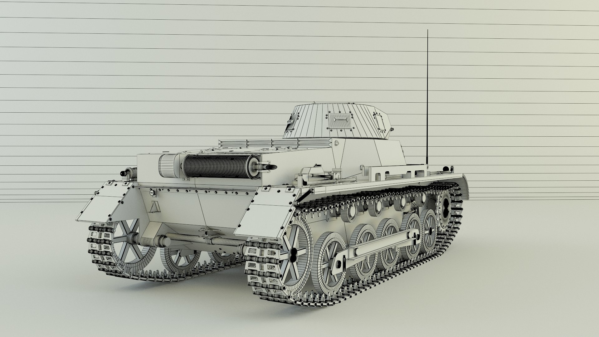 Pz Kpfw I Ausf B Military Tank Model - TurboSquid 2374502
