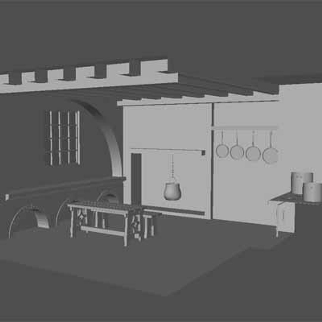 Medieval Kitchen 3d 3ds