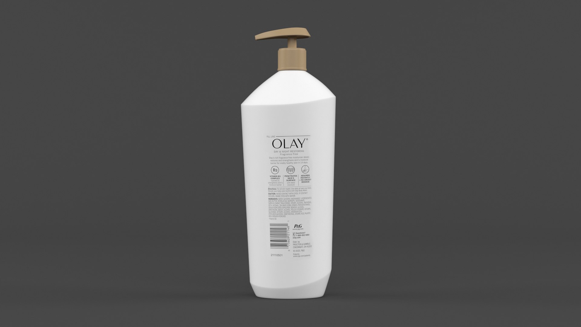 Olay Body Lotion 3D Model - TurboSquid 2461119
