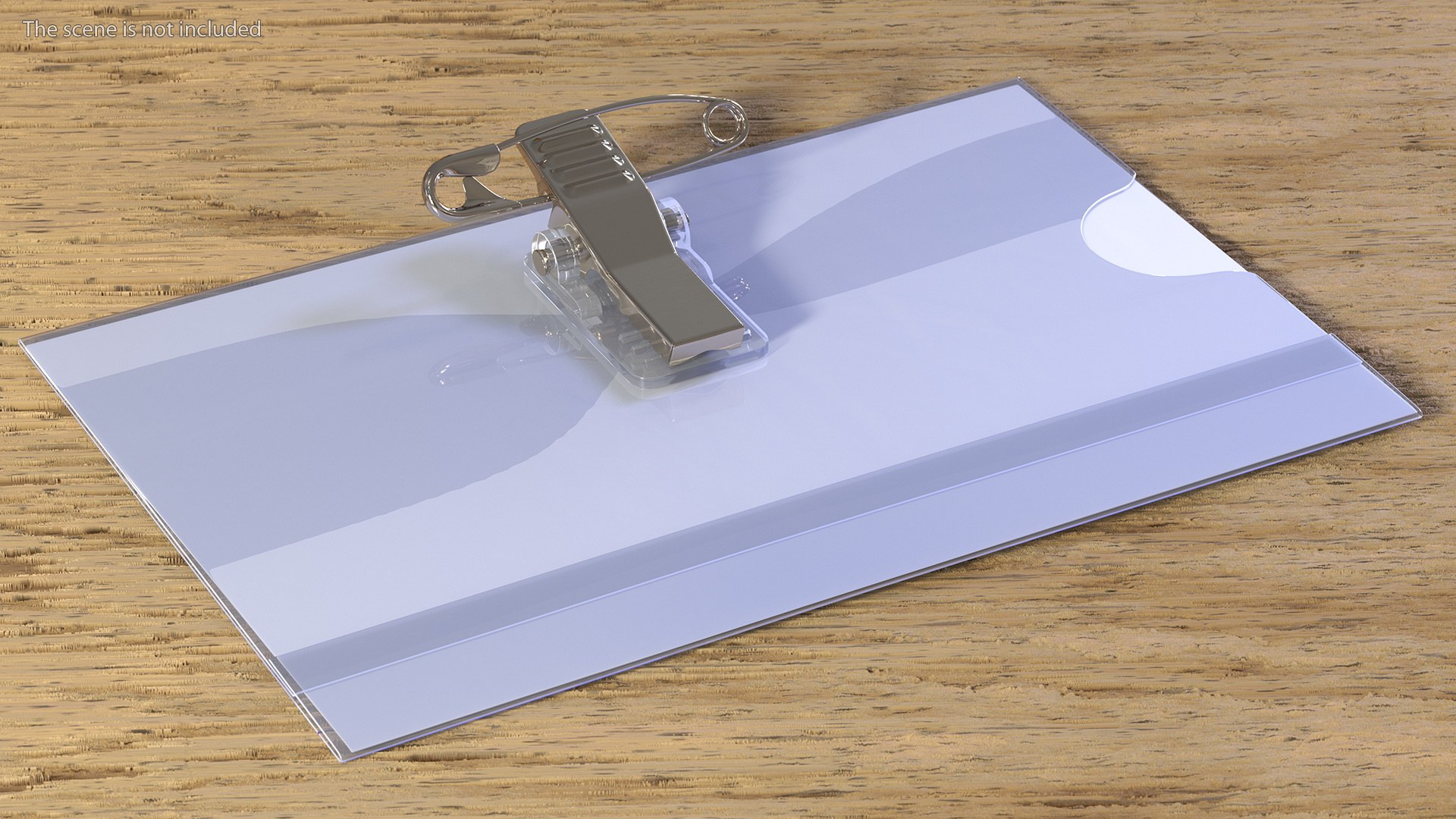 3D Name Badge Holder With Clip And Pin Model - TurboSquid 1786830