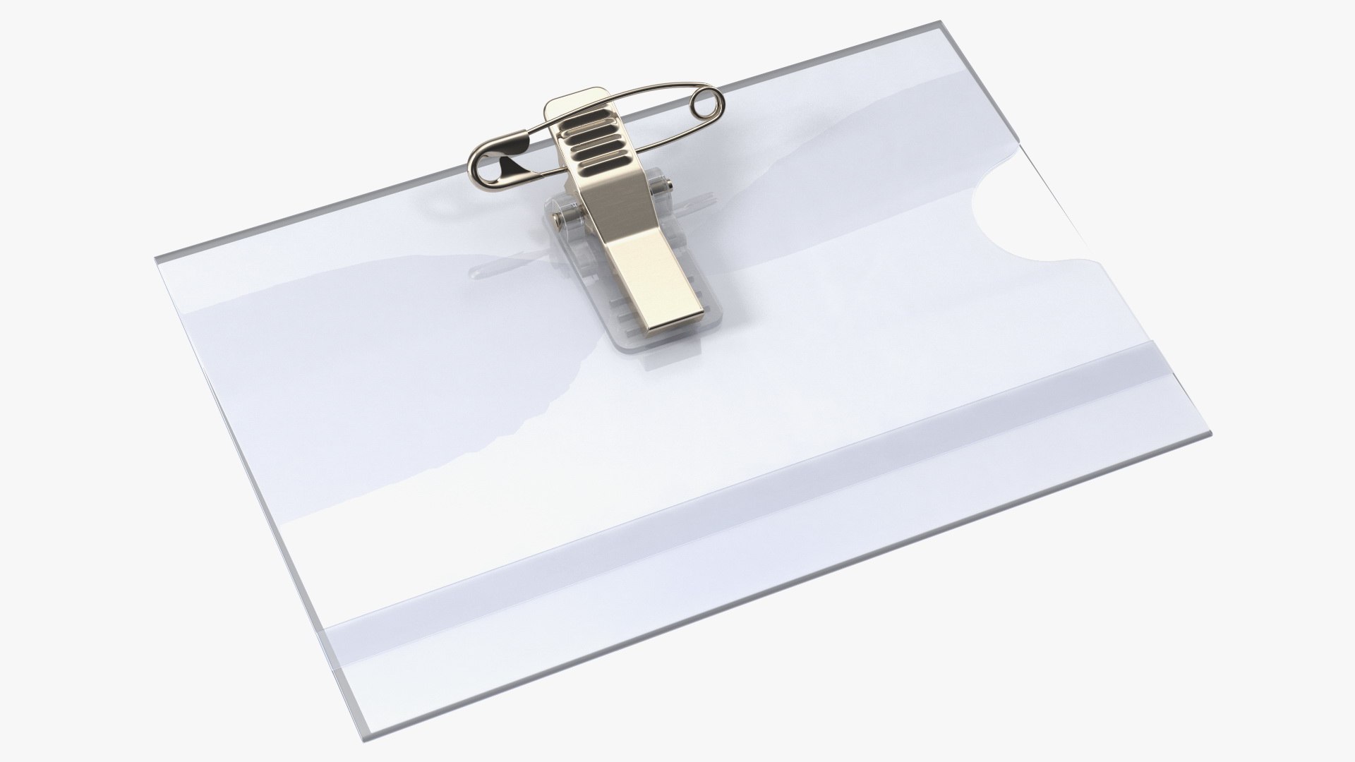 3D Name Badge Holder with Clip and Pin model - TurboSquid 1786830