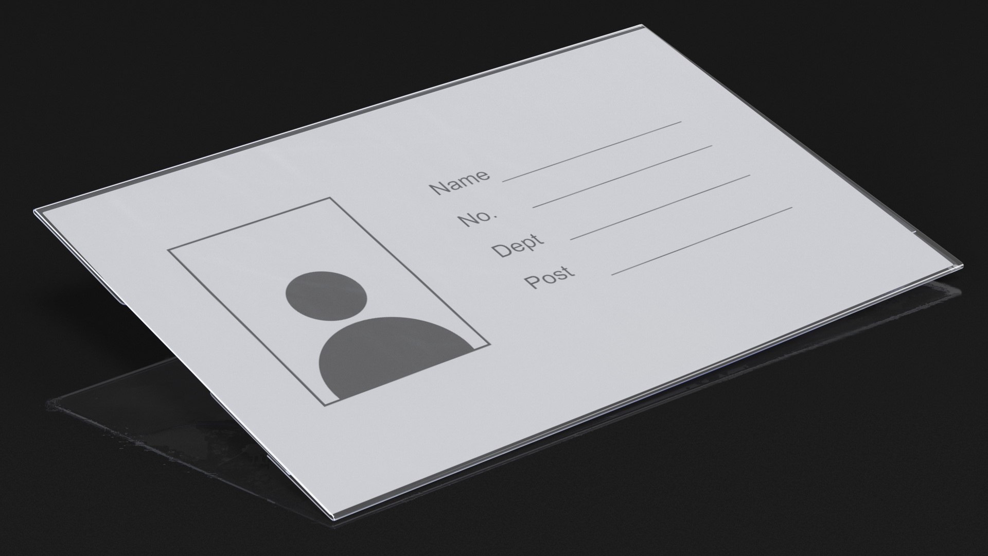 3D Name Badge Holder With Clip And Pin Model - TurboSquid 1786830