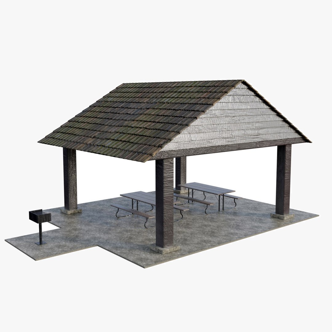 Park Shed Table Grill Model - TurboSquid 1597977