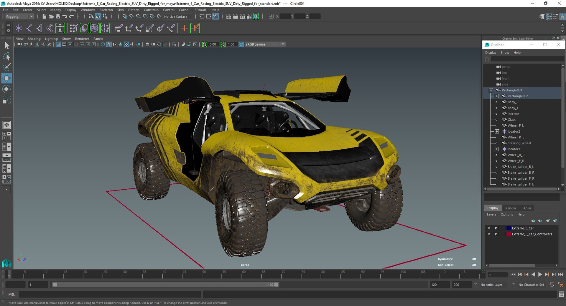 3D Extreme E Car Racing Electric SUV Dirty Rigged For Maya - TurboSquid ...