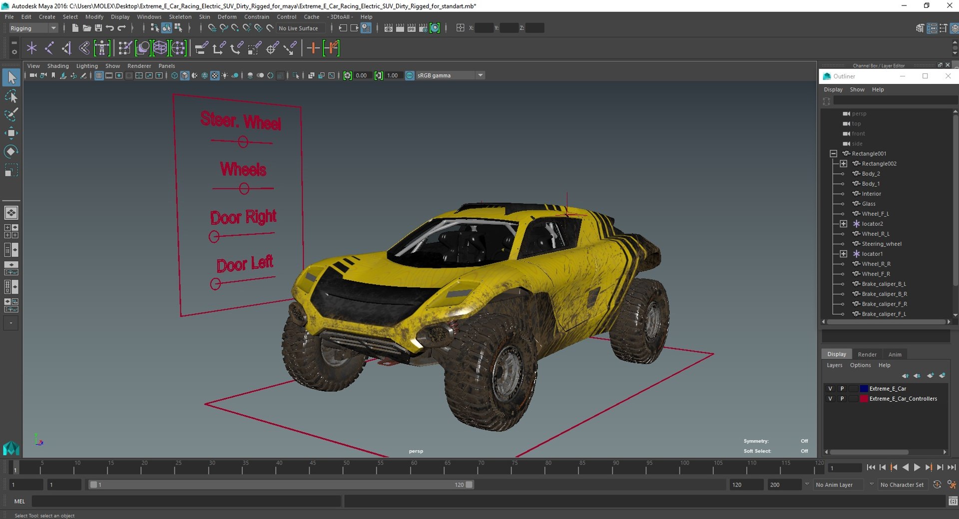 3D Extreme E Car Racing Electric SUV Dirty Rigged For Maya - TurboSquid ...