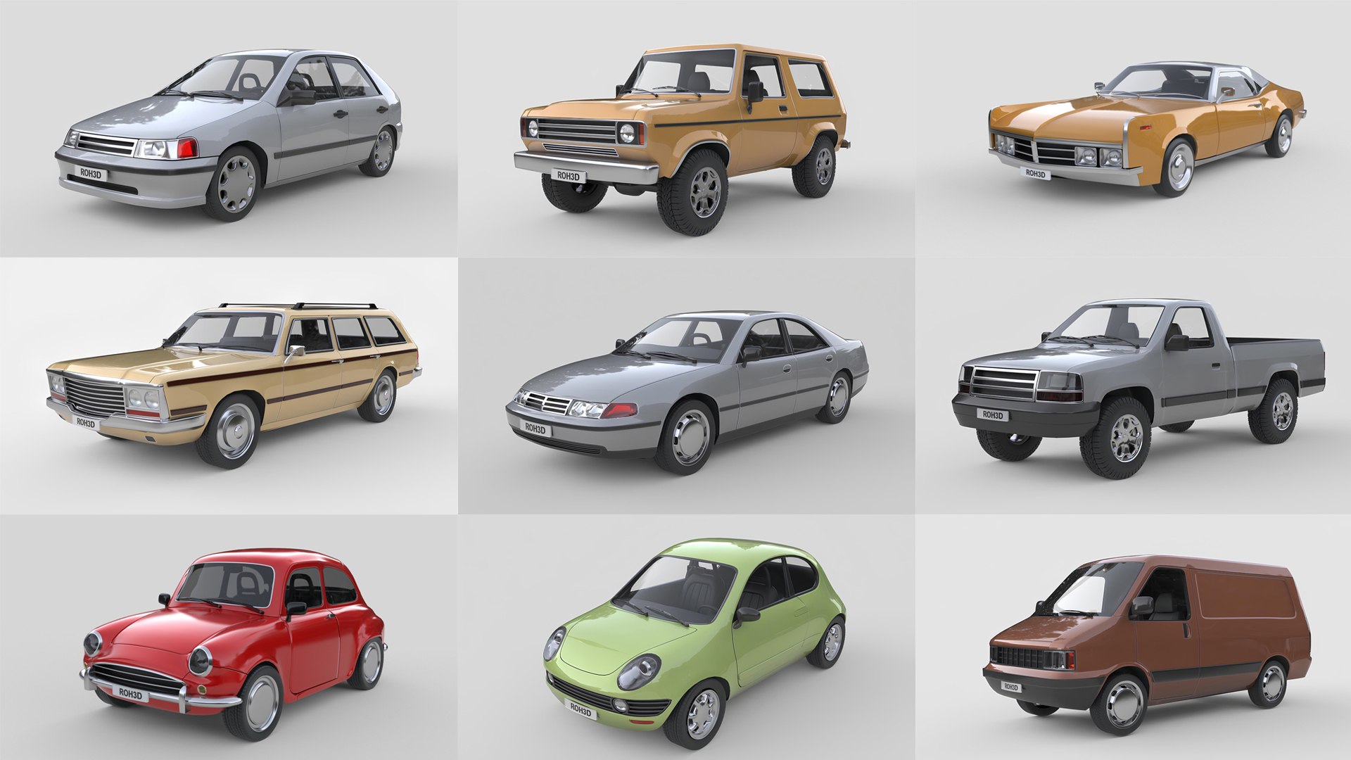 3D Classic Generic Car Collection High-Quality 3D Models - TurboSquid ...